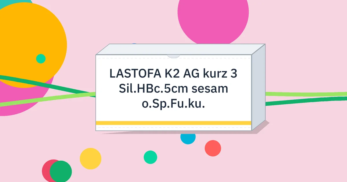Symbolbild: Packung mit der Aufschrift LASTOFA K2 AG kurz 3 Sil.HBc.5cm sesam o.Sp.Fu.ku. (PZN 13804645) – Verfügbarkeit und Bezug in Apotheken in Frankfurt am Main