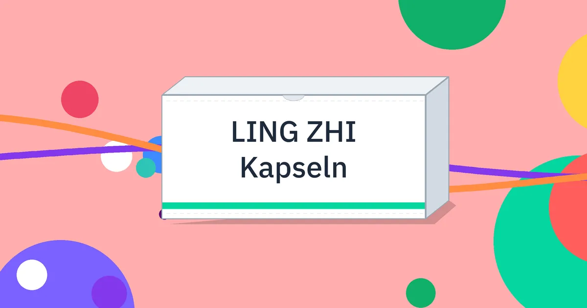 Symbolbild: Packung mit der Aufschrift LING ZHI Kapseln (PZN 12450470) – Verfügbarkeit und Bezug in Apotheken in Frankfurt am Main