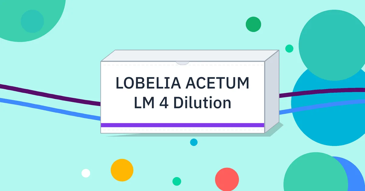 Symbolbild: Packung mit der Aufschrift LOBELIA ACETUM LM 4 Dilution (PZN 13532371) – Verfügbarkeit und Bezug in Apotheken in Frankfurt am Main