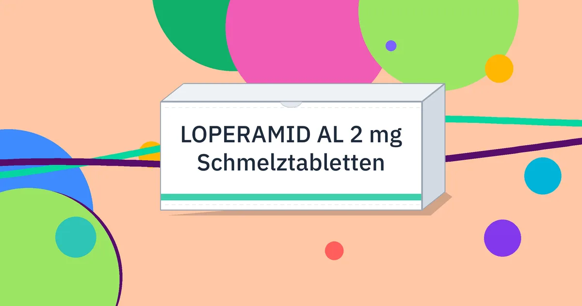 Symbolbild: Packung mit der Aufschrift LOPERAMID AL 2 mg Schmelztabletten (PZN 15610170) – Verfügbarkeit und Bezug in Apotheken in Frankfurt am Main