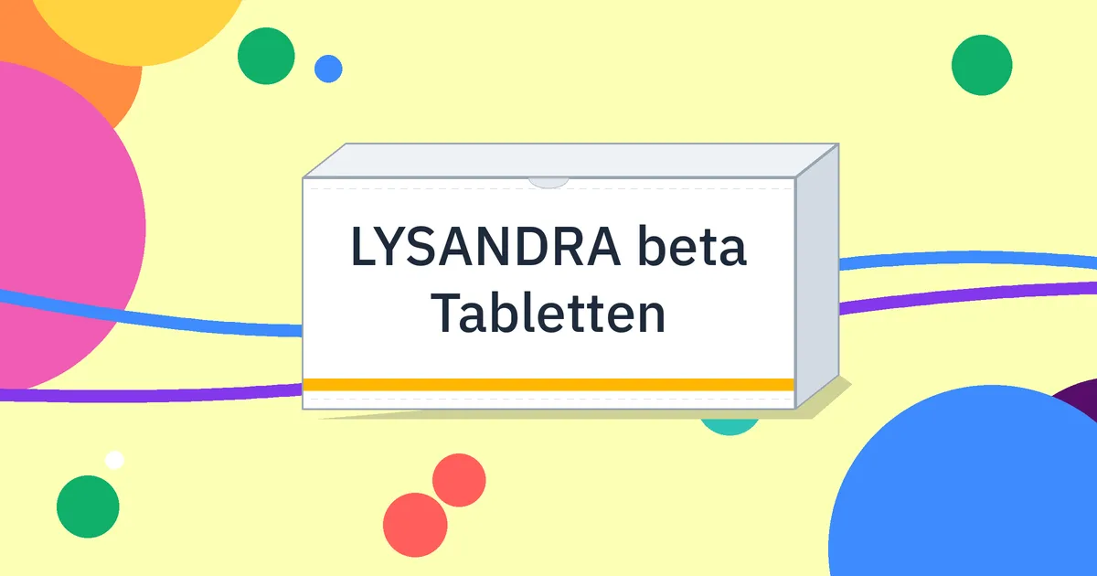 Symbolbild: Packung mit der Aufschrift LYSANDRA beta Tabletten (PZN 02186983) – Verfügbarkeit und Bezug in Apotheken in Frankfurt am Main