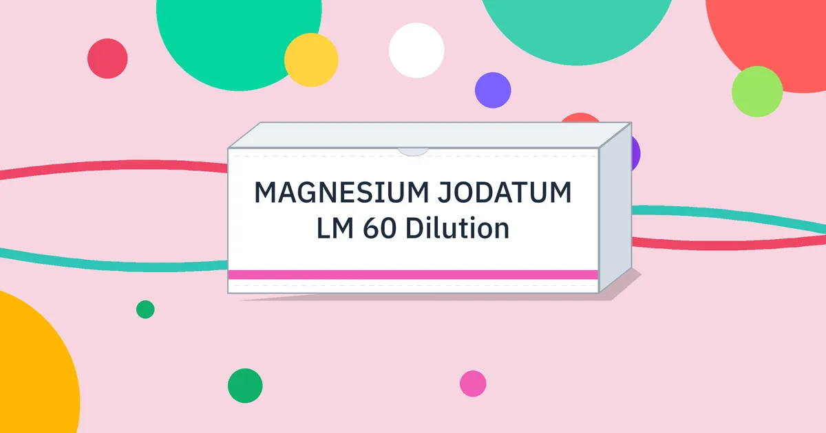Symbolbild: Packung mit der Aufschrift MAGNESIUM JODATUM LM 60 Dilution (PZN 12938177) – Verfügbarkeit und Bezug in Apotheken in Frankfurt am Main