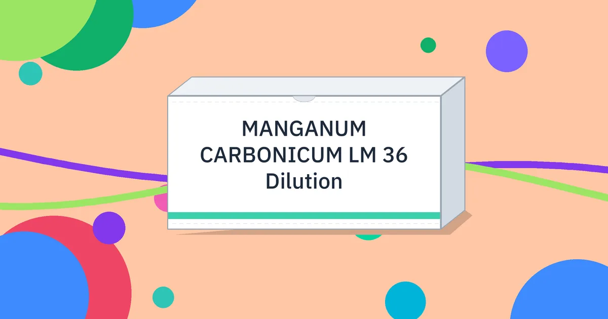 Symbolbild: Packung mit der Aufschrift MANGANUM CARBONICUM LM 36 Dilution (PZN 12943066) – Verfügbarkeit und Bezug in Apotheken in Frankfurt am Main