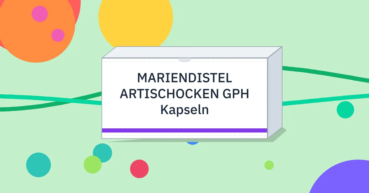 Symbolbild: Packung mit der Aufschrift MARIENDISTEL ARTISCHOCKEN GPH Kapseln (PZN 13894619) – Verfügbarkeit und Bezug in Apotheken in Frankfurt am Main