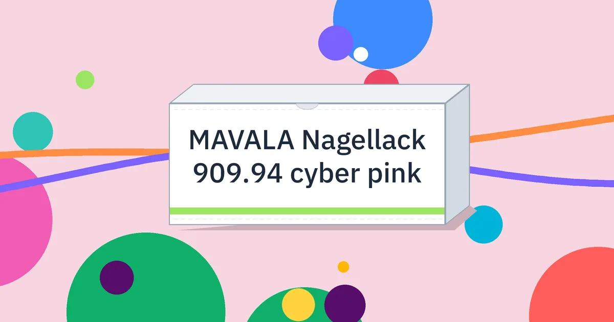 Symbolbild: Packung mit der Aufschrift MAVALA Nagellack 909.94 cyber pink (PZN 14438148) – Verfügbarkeit und Bezug in Apotheken in Frankfurt am Main