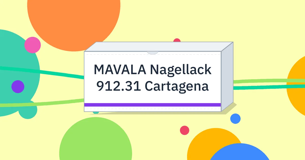 Symbolbild: Packung mit der Aufschrift MAVALA Nagellack 912.31 Cartagena (PZN 17209282) – Verfügbarkeit und Bezug in Apotheken in Frankfurt am Main