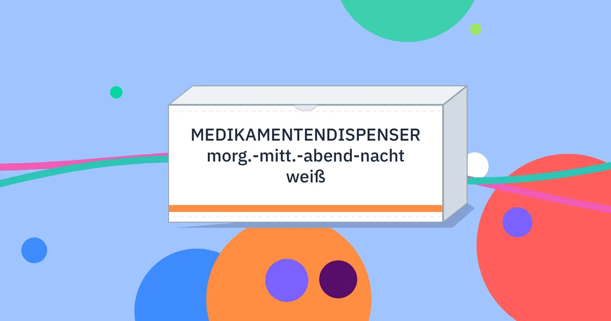 Symbolbild: Packung mit der Aufschrift MEDIKAMENTENDISPENSER morg.-mitt.-abend-nacht weiß (PZN 15385394) – Verfügbarkeit und Bezug in Apotheken in Frankfurt am Main