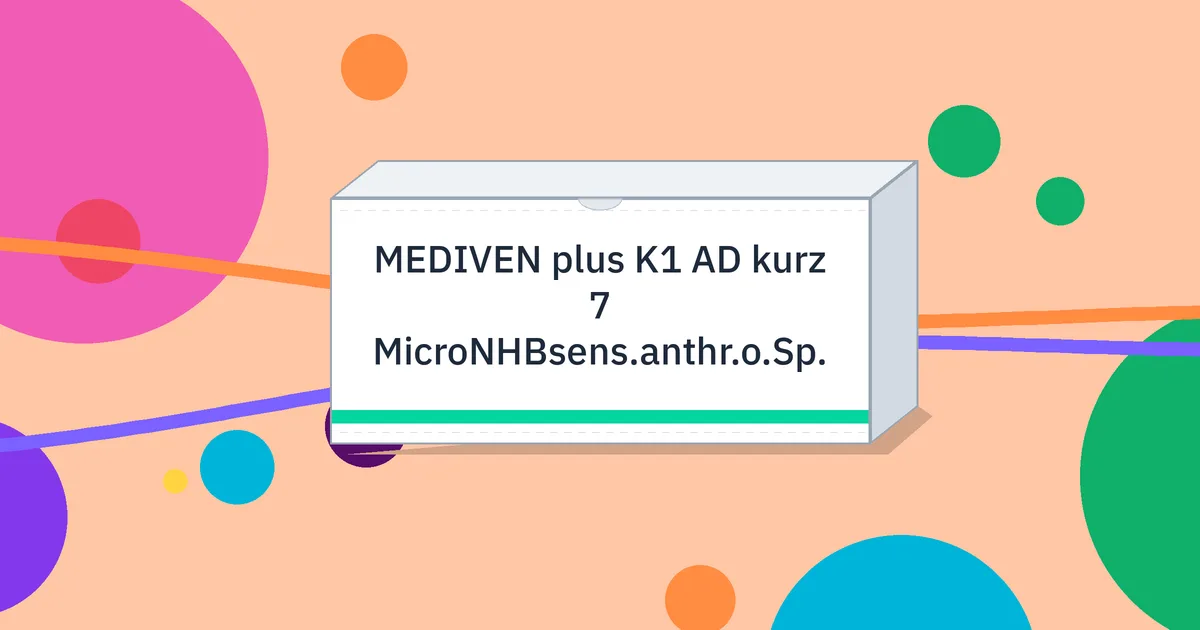 Symbolbild: Packung mit der Aufschrift MEDIVEN plus K1 AD kurz 7 MicroNHBsens.anthr.o.Sp. (PZN 15906232) – Verfügbarkeit und Bezug in Apotheken in Frankfurt am Main