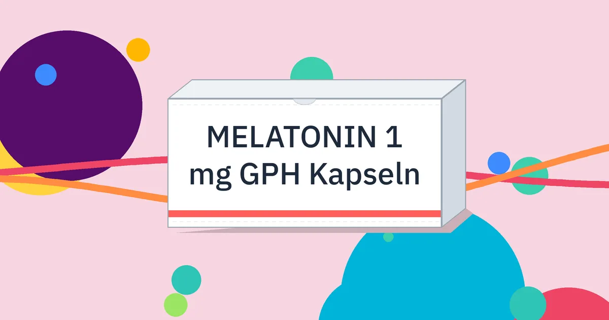 Symbolbild: Packung mit der Aufschrift MELATONIN 1 mg GPH Kapseln (PZN 06572950) – Verfügbarkeit und Bezug in Apotheken in Frankfurt am Main