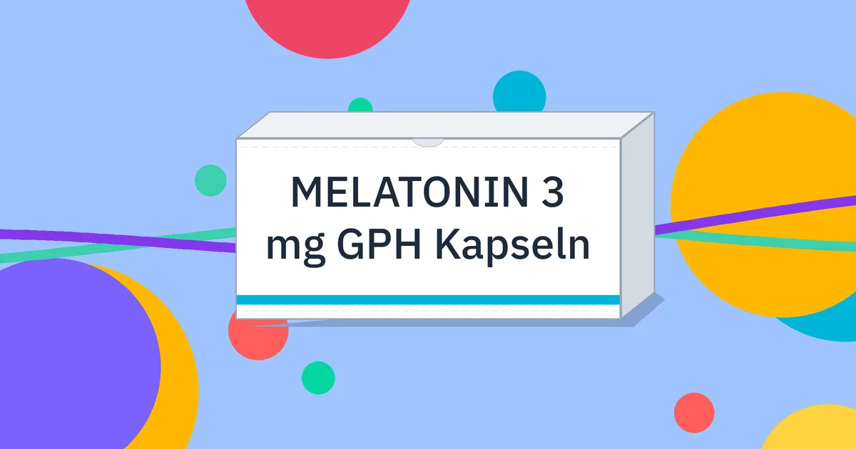 Symbolbild: Packung mit der Aufschrift MELATONIN 3 mg GPH Kapseln (PZN 08450211) – Verfügbarkeit und Bezug in Apotheken in Frankfurt am Main