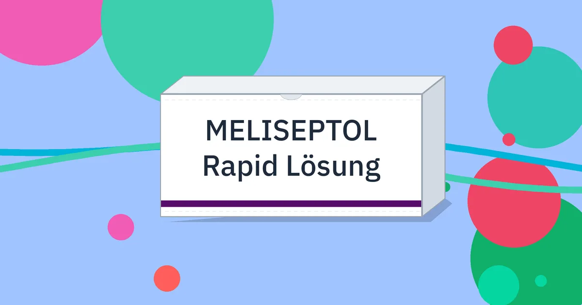 Symbolbild: Packung mit der Aufschrift MELISEPTOL Rapid Lösung (PZN 01264586) – Verfügbarkeit und Bezug in Apotheken in Frankfurt am Main