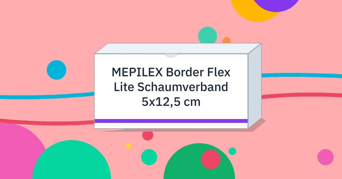 Symbolbild: Packung mit der Aufschrift MEPILEX Border Flex Lite Schaumverband 5x12,5 cm (PZN 08461829) – Verfügbarkeit und Bezug in Apotheken in Frankfurt am Main