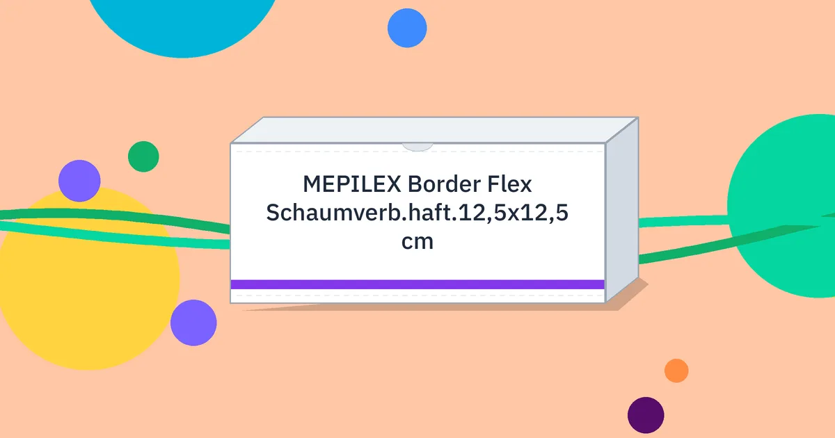 Symbolbild: Packung mit der Aufschrift MEPILEX Border Flex Schaumverb.haft.12,5x12,5 cm (PZN 20330113) – Verfügbarkeit und Bezug in Apotheken in Frankfurt am Main