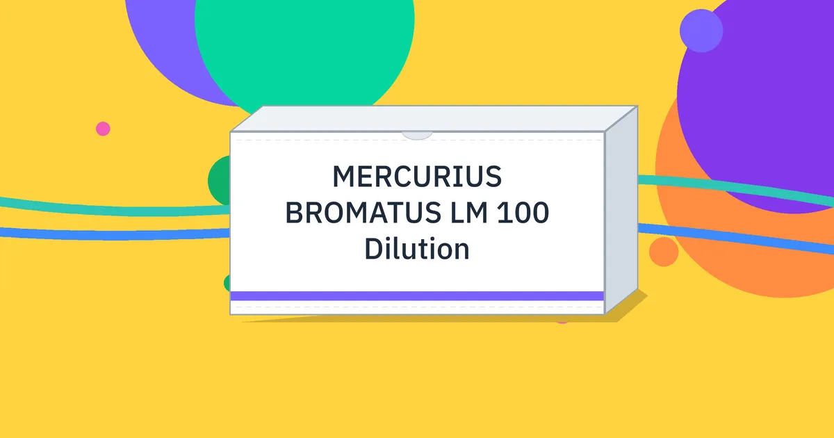 Symbolbild: Packung mit der Aufschrift MERCURIUS BROMATUS LM 100 Dilution (PZN 12949324) – Verfügbarkeit und Bezug in Apotheken in Frankfurt am Main