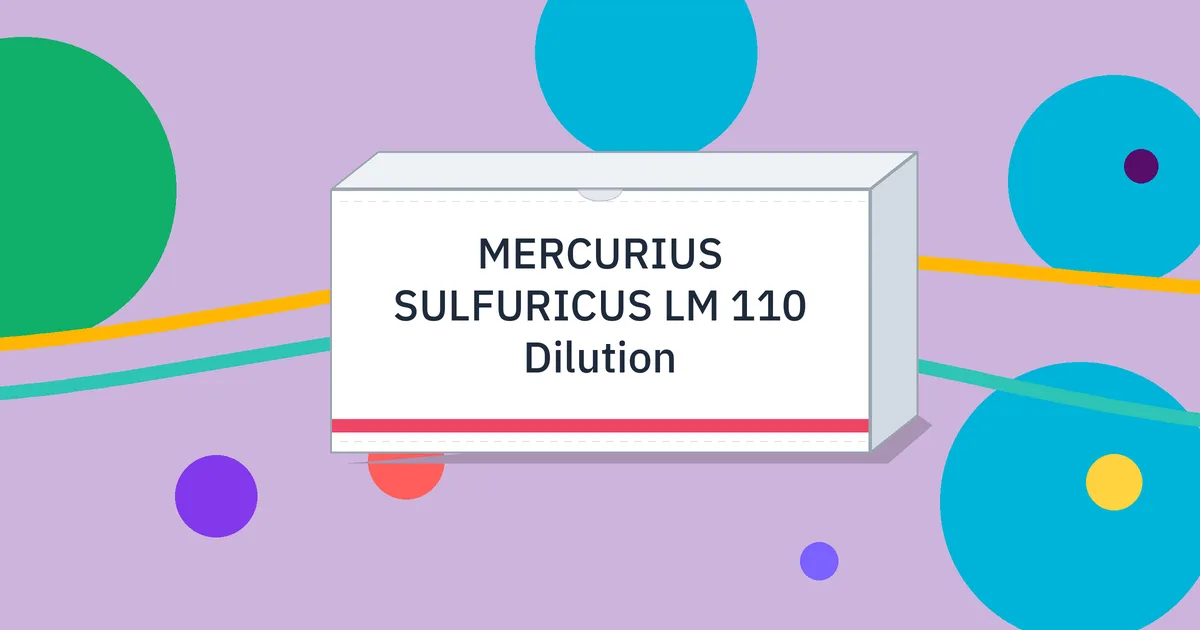 Symbolbild: Packung mit der Aufschrift MERCURIUS SULFURICUS LM 110 Dilution (PZN 12954845) – Verfügbarkeit und Bezug in Apotheken in Frankfurt am Main