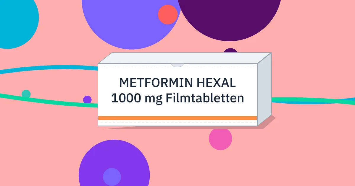 Symbolbild: Packung mit der Aufschrift METFORMIN HEXAL 1000 mg Filmtabletten (PZN 02386618) – Verfügbarkeit und Bezug in Apotheken in Frankfurt am Main