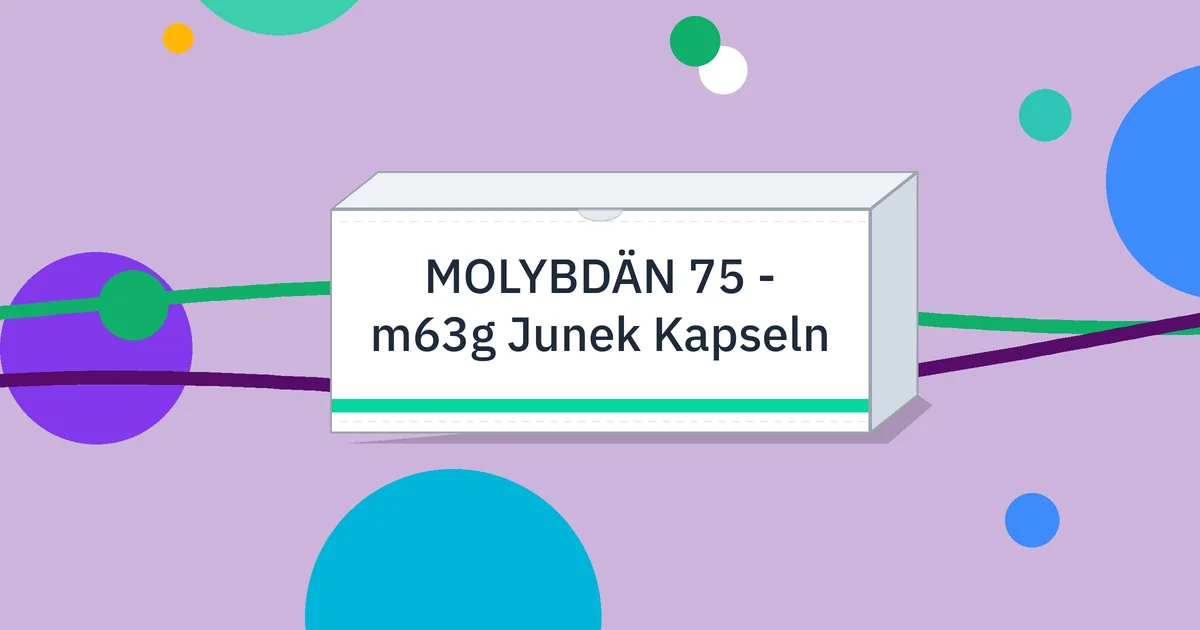 Symbolbild: Packung mit der Aufschrift MOLYBDÄN 75 -m63g Junek Kapseln (PZN 10053598) – Verfügbarkeit und Bezug in Apotheken in Frankfurt am Main