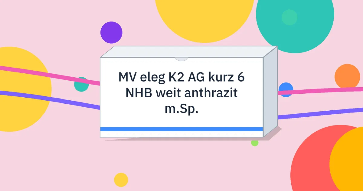 Symbolbild: Packung mit der Aufschrift MV eleg K2 AG kurz 6 NHB weit anthrazit m.Sp. (PZN 15714047) – Verfügbarkeit und Bezug in Apotheken in Frankfurt am Main