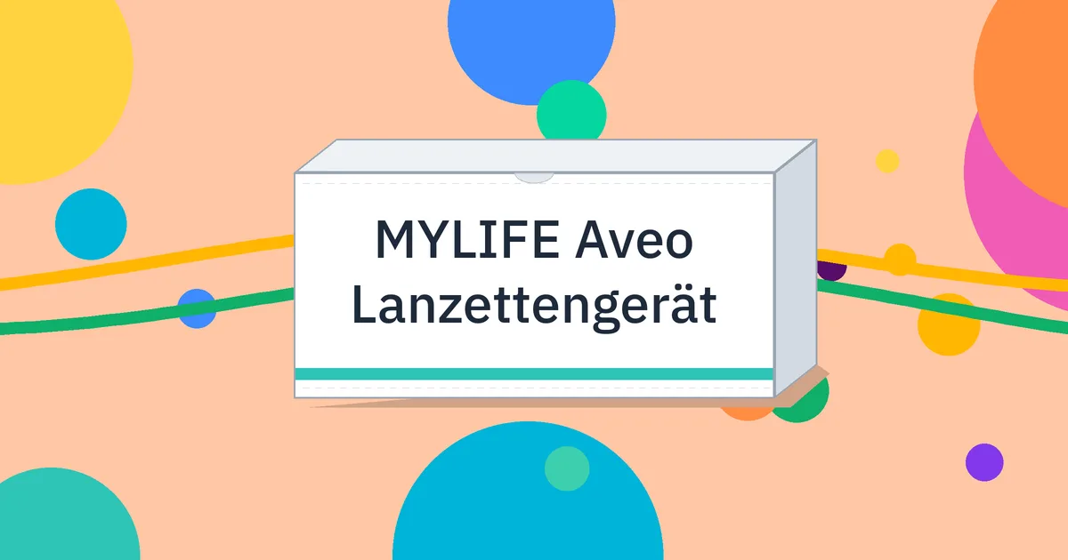 Symbolbild: Packung mit der Aufschrift MYLIFE Aveo Lanzettengerät (PZN 16812993) – Verfügbarkeit und Bezug in Apotheken in Frankfurt am Main