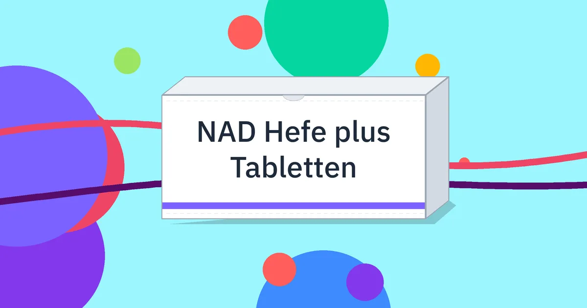 Symbolbild: Packung mit der Aufschrift NAD Hefe plus Tabletten (PZN 01509728) – Verfügbarkeit und Bezug in Apotheken in Frankfurt am Main