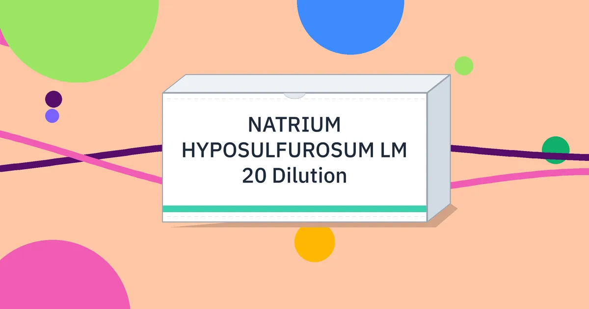 Symbolbild: Packung mit der Aufschrift NATRIUM HYPOSULFUROSUM LM 20 Dilution (PZN 12963991) – Verfügbarkeit und Bezug in Apotheken in Frankfurt am Main