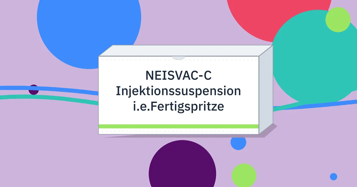 Symbolbild: Packung mit der Aufschrift NEISVAC-C Injektionssuspension i.e.Fertigspritze (PZN 16943459) – Verfügbarkeit und Bezug in Apotheken in Frankfurt am Main