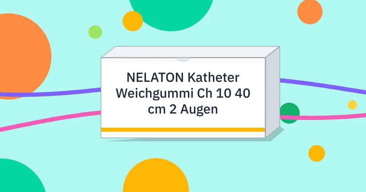 Symbolbild: Packung mit der Aufschrift NELATON Katheter Weichgummi Ch 10 40 cm 2 Augen (PZN 10085612) – Verfügbarkeit und Bezug in Apotheken in Frankfurt am Main