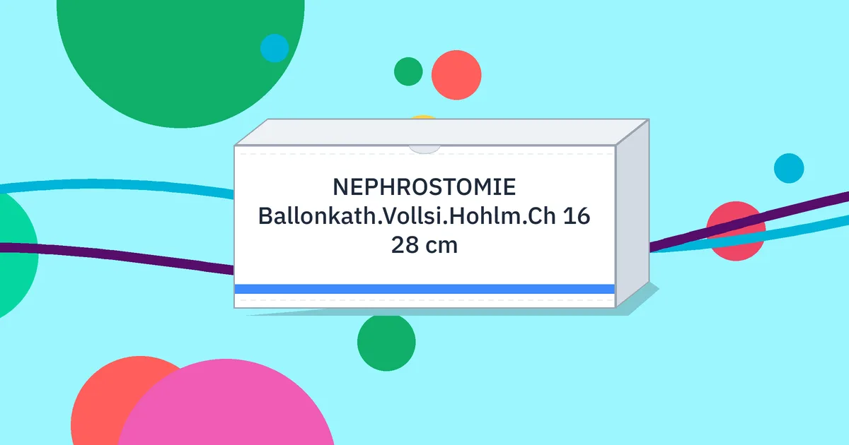 Symbolbild: Packung mit der Aufschrift NEPHROSTOMIE Ballonkath.Vollsi.Hohlm.Ch 16 28 cm (PZN 00443358) – Verfügbarkeit und Bezug in Apotheken in Frankfurt am Main