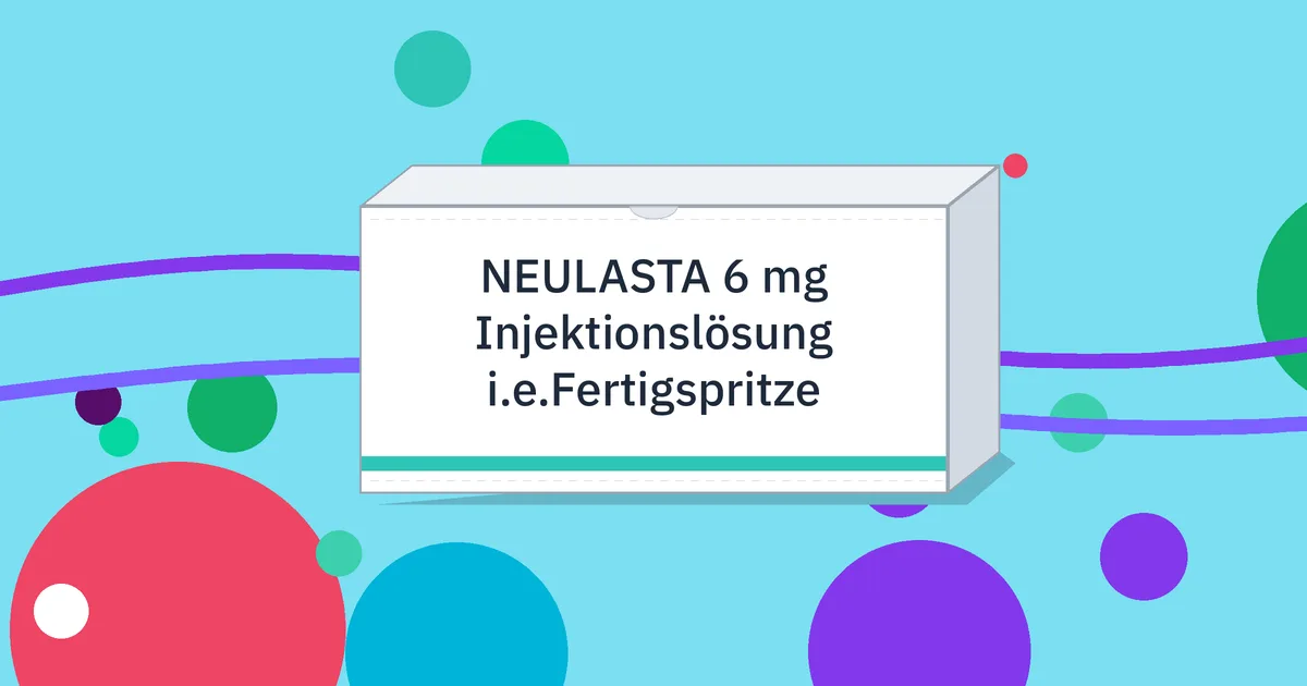Symbolbild: Packung mit der Aufschrift NEULASTA 6 mg Injektionslösung i.e.Fertigspritze (PZN 13983317) – Verfügbarkeit und Bezug in Apotheken in Frankfurt am Main