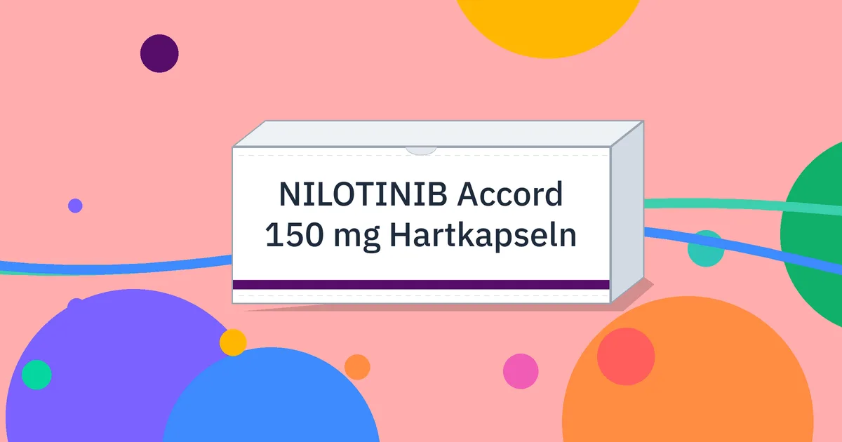 Symbolbild: Packung mit der Aufschrift NILOTINIB Accord 150 mg Hartkapseln (PZN 19444403) – Verfügbarkeit und Bezug in Apotheken in Frankfurt am Main