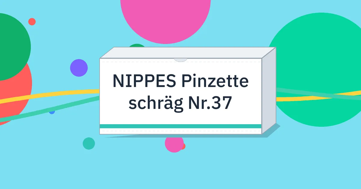 Symbolbild: Packung mit der Aufschrift NIPPES Pinzette schräg Nr.37 (PZN 01653224) – Verfügbarkeit und Bezug in Apotheken in Frankfurt am Main