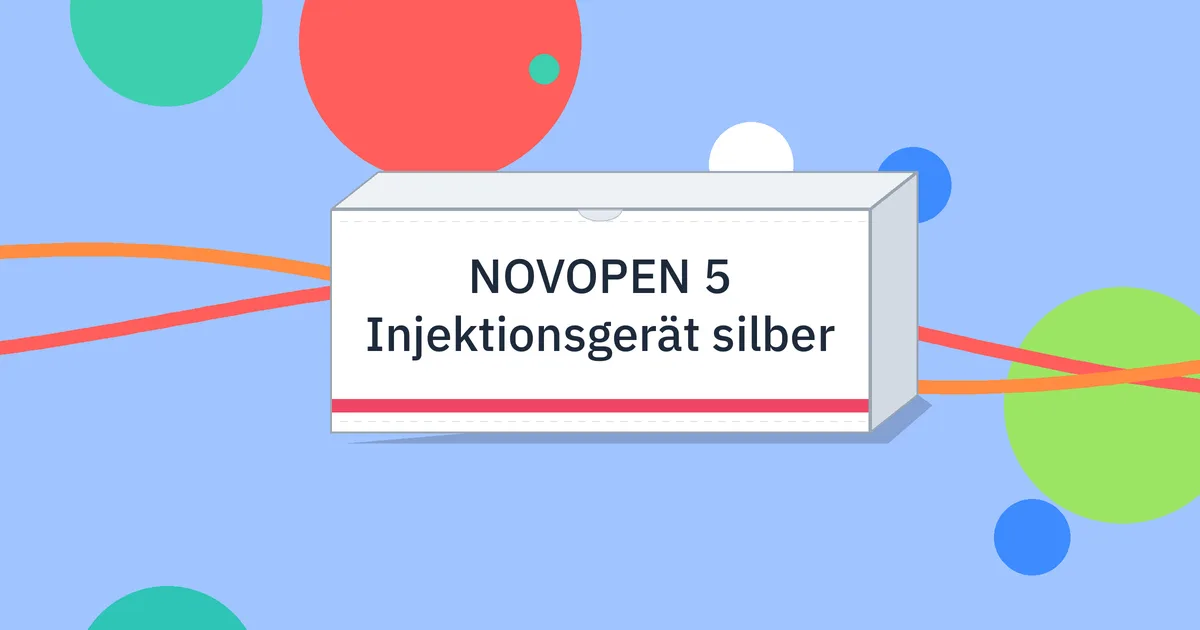 Symbolbild: Packung mit der Aufschrift NOVOPEN 5 Injektionsgerät silber (PZN 14037389) – Verfügbarkeit und Bezug in Apotheken in Frankfurt am Main