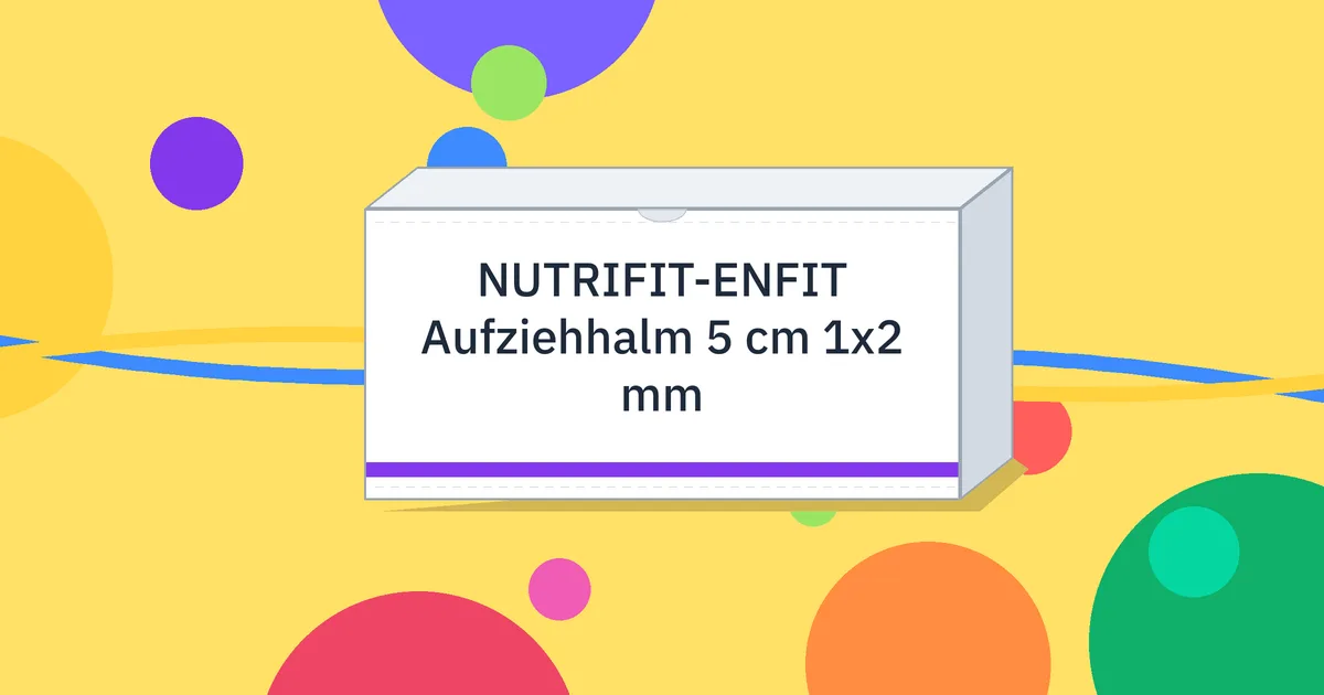 Symbolbild: Packung mit der Aufschrift NUTRIFIT-ENFIT Aufziehhalm 5 cm 1x2 mm (PZN 14174488) – Verfügbarkeit und Bezug in Apotheken in Frankfurt am Main