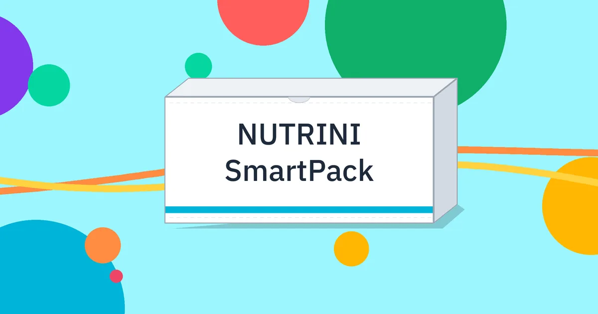 Symbolbild: Packung mit der Aufschrift NUTRINI SmartPack (PZN 14133012) – Verfügbarkeit und Bezug in Apotheken in Frankfurt am Main