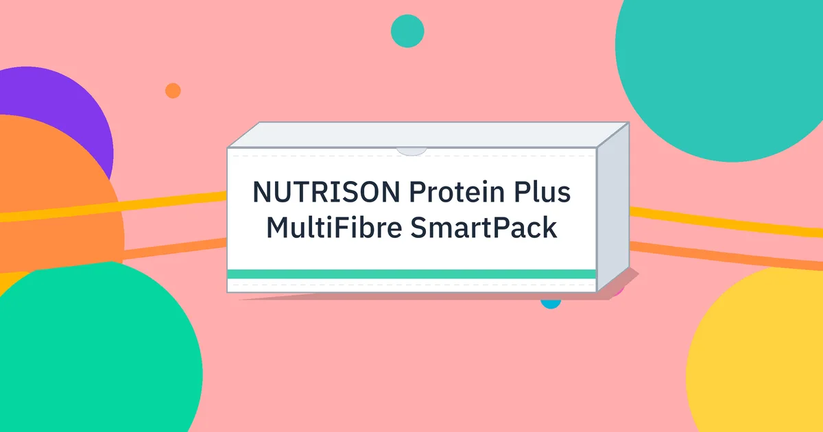 Symbolbild: Packung mit der Aufschrift NUTRISON Protein Plus MultiFibre SmartPack (PZN 14132478) – Verfügbarkeit und Bezug in Apotheken in Frankfurt am Main