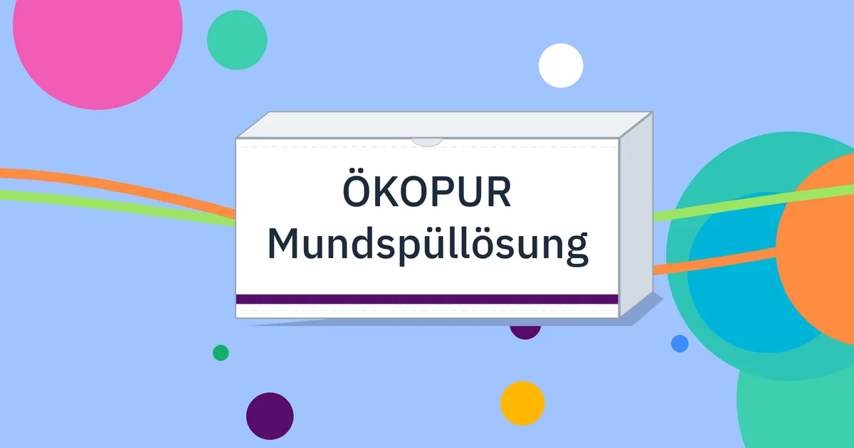 Symbolbild: Packung mit der Aufschrift ÖKOPUR Mundspüllösung (PZN 17146475) – Verfügbarkeit und Bezug in Apotheken in Frankfurt am Main