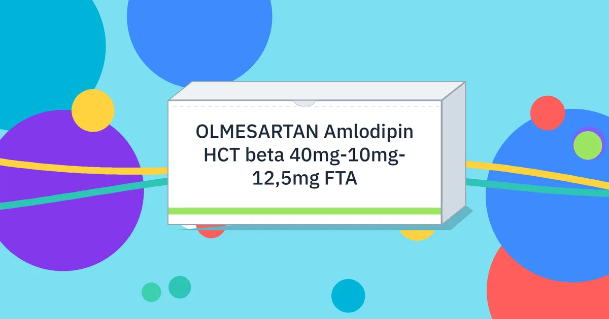 Symbolbild: Packung mit der Aufschrift OLMESARTAN Amlodipin HCT beta 40mg-10mg-12,5mg FTA (PZN 09422872) – Verfügbarkeit und Bezug in Apotheken in Frankfurt am Main