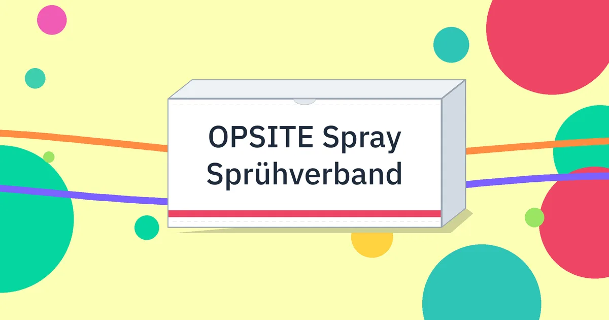 Symbolbild: Packung mit der Aufschrift OPSITE Spray Sprühverband (PZN 00744516) – Verfügbarkeit und Bezug in Apotheken in Frankfurt am Main