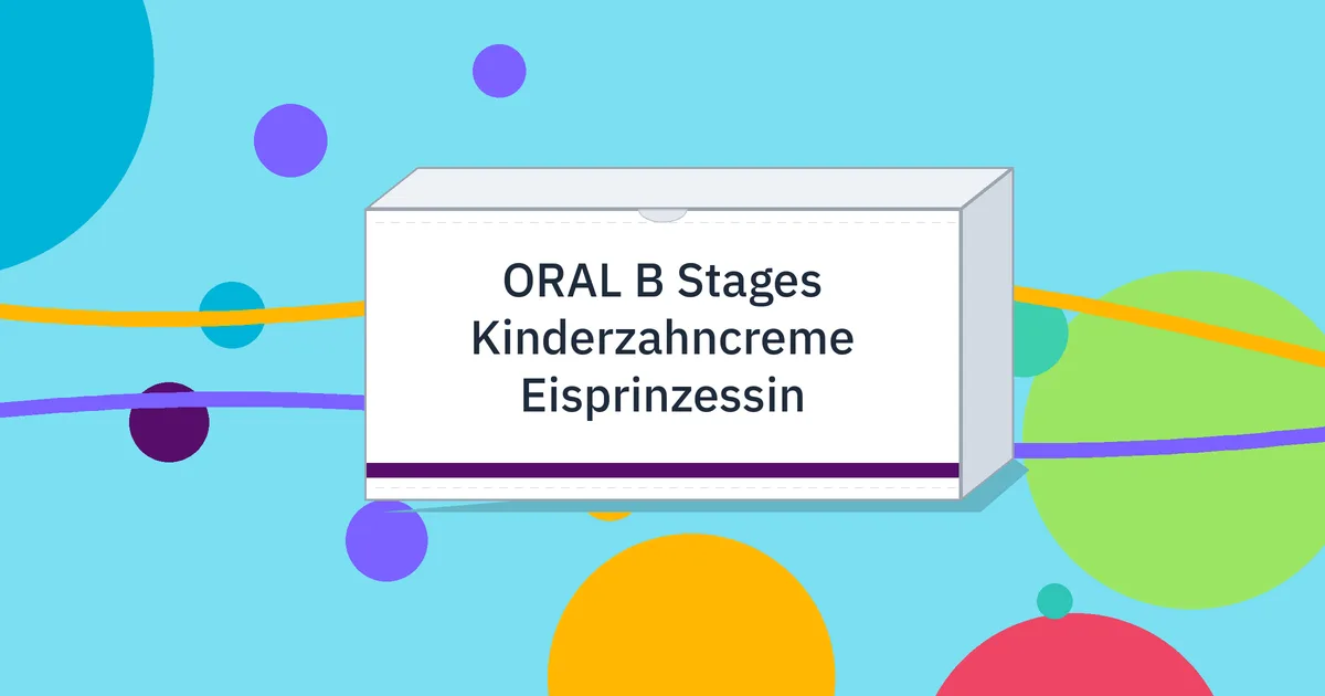 Symbolbild: Packung mit der Aufschrift ORAL B Stages Kinderzahncreme Eisprinzessin (PZN 11548600) – Verfügbarkeit und Bezug in Apotheken in Frankfurt am Main