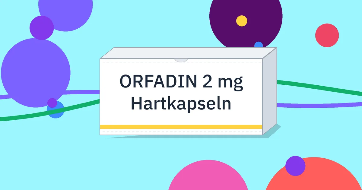 Symbolbild: Packung mit der Aufschrift ORFADIN 2 mg Hartkapseln (PZN 03841875) – Verfügbarkeit und Bezug in Apotheken in Frankfurt am Main