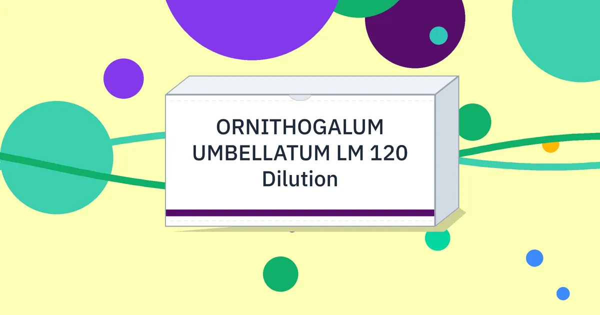 Symbolbild: Packung mit der Aufschrift ORNITHOGALUM UMBELLATUM LM 120 Dilution (PZN 12973825) – Verfügbarkeit und Bezug in Apotheken in Frankfurt am Main