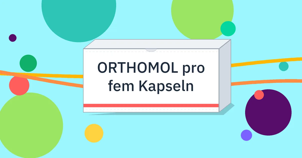 Symbolbild: Packung mit der Aufschrift ORTHOMOL pro fem Kapseln (PZN 20379496) – Verfügbarkeit und Bezug in Apotheken in Frankfurt am Main