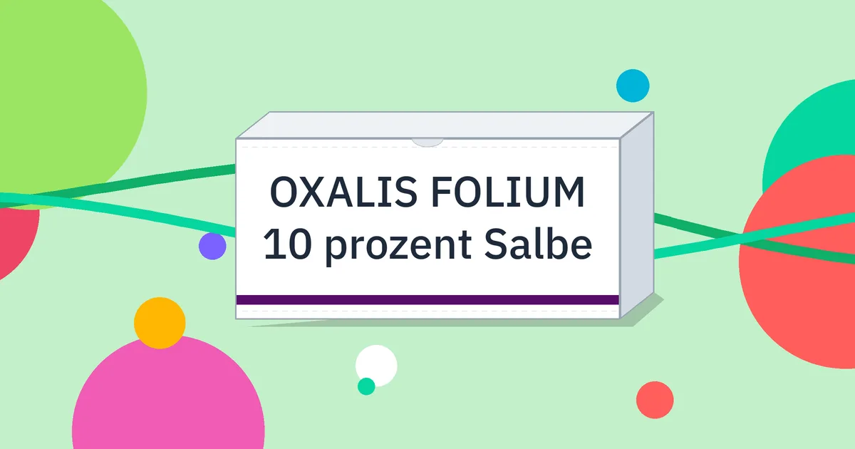 Symbolbild: Packung mit der Aufschrift OXALIS FOLIUM 10 prozent Salbe (PZN 01573063) – Verfügbarkeit und Bezug in Apotheken in Frankfurt am Main