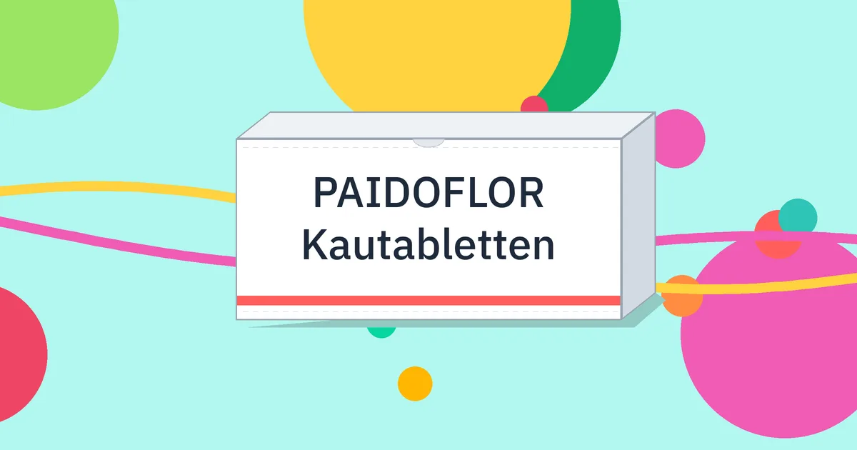 Symbolbild: Packung mit der Aufschrift PAIDOFLOR Kautabletten (PZN 02487325) – Verfügbarkeit und Bezug in Apotheken in Frankfurt am Main