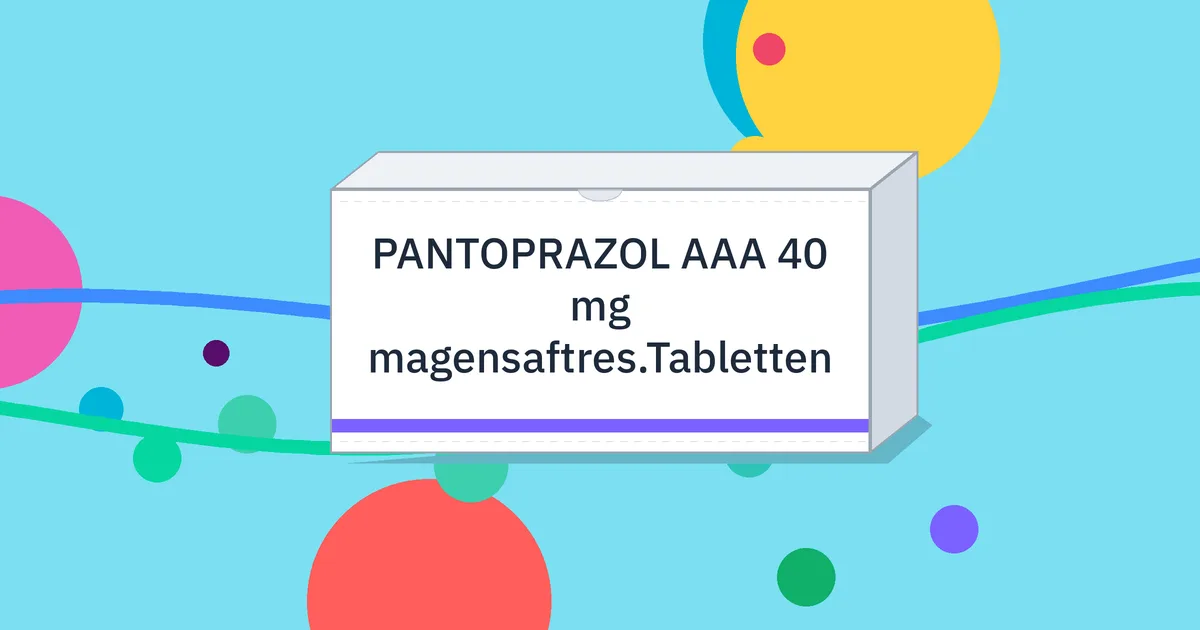 Symbolbild: Packung mit der Aufschrift PANTOPRAZOL AAA 40 mg magensaftres.Tabletten (PZN 18772430) – Verfügbarkeit und Bezug in Apotheken in Frankfurt am Main