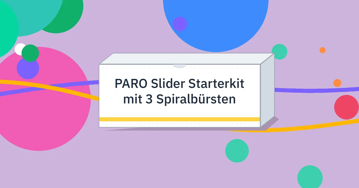 Symbolbild: Packung mit der Aufschrift PARO Slider Starterkit mit 3 Spiralbürsten (PZN 12905284) – Verfügbarkeit und Bezug in Apotheken in Frankfurt am Main