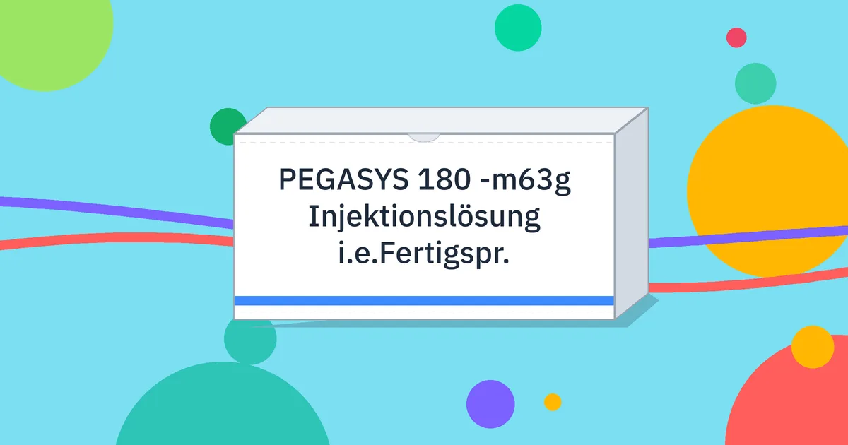 Symbolbild: Packung mit der Aufschrift PEGASYS 180 -m63g Injektionslösung i.e.Fertigspr. (PZN 02955878) – Verfügbarkeit und Bezug in Apotheken in Frankfurt am Main