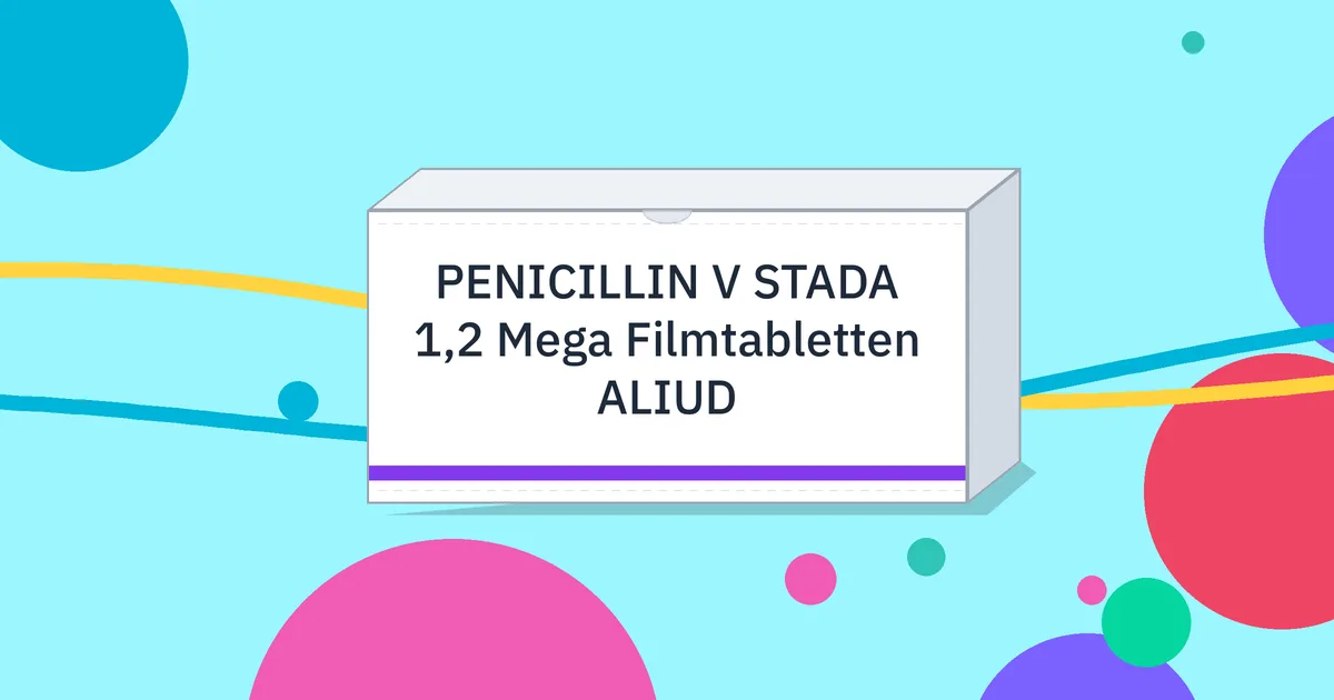 Symbolbild: Packung mit der Aufschrift PENICILLIN V STADA 1,2 Mega Filmtabletten ALIUD (PZN 10920799) – Verfügbarkeit und Bezug in Apotheken in Frankfurt am Main