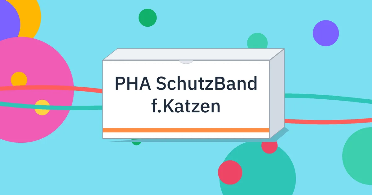 Symbolbild: Packung mit der Aufschrift PHA SchutzBand f.Katzen (PZN 07549752) – Verfügbarkeit und Bezug in Apotheken in Frankfurt am Main