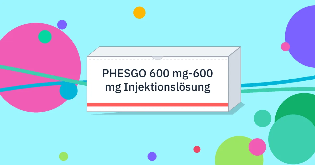 Symbolbild: Packung mit der Aufschrift PHESGO 600 mg-600 mg Injektionslösung (PZN 19107083) – Verfügbarkeit und Bezug in Apotheken in Frankfurt am Main